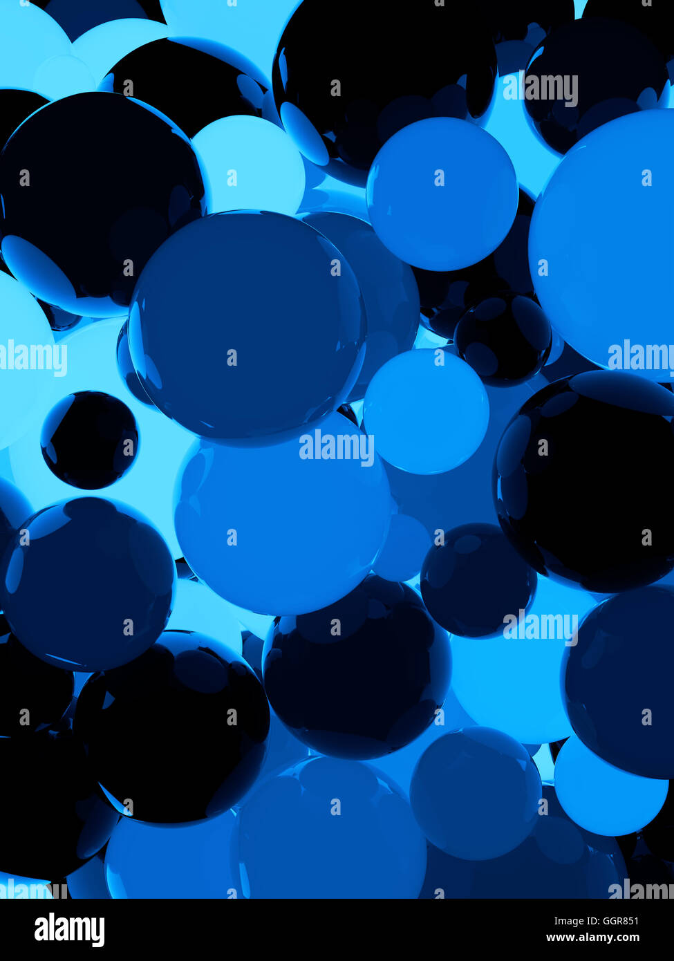 Shiny blue sphere 3d abstract background Stock Photo - Alamy