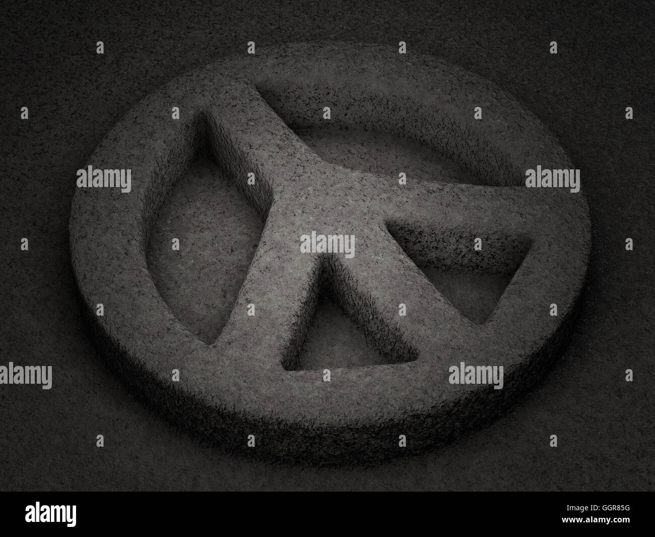 Stone peace symbol textured background. 3D illustration Stock Photo - Alamy