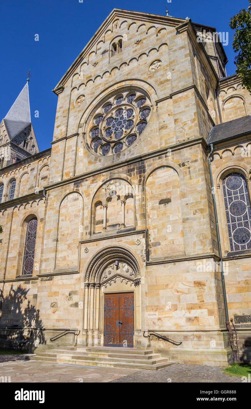 Entrance of the St. Anna church in Neuenkirchen, Germany Stock Photo ...