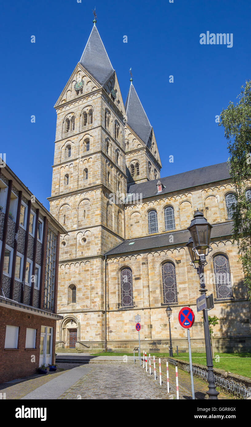 St. Anna church with two towers in Neuenkirchen, Germany Stock Photo ...