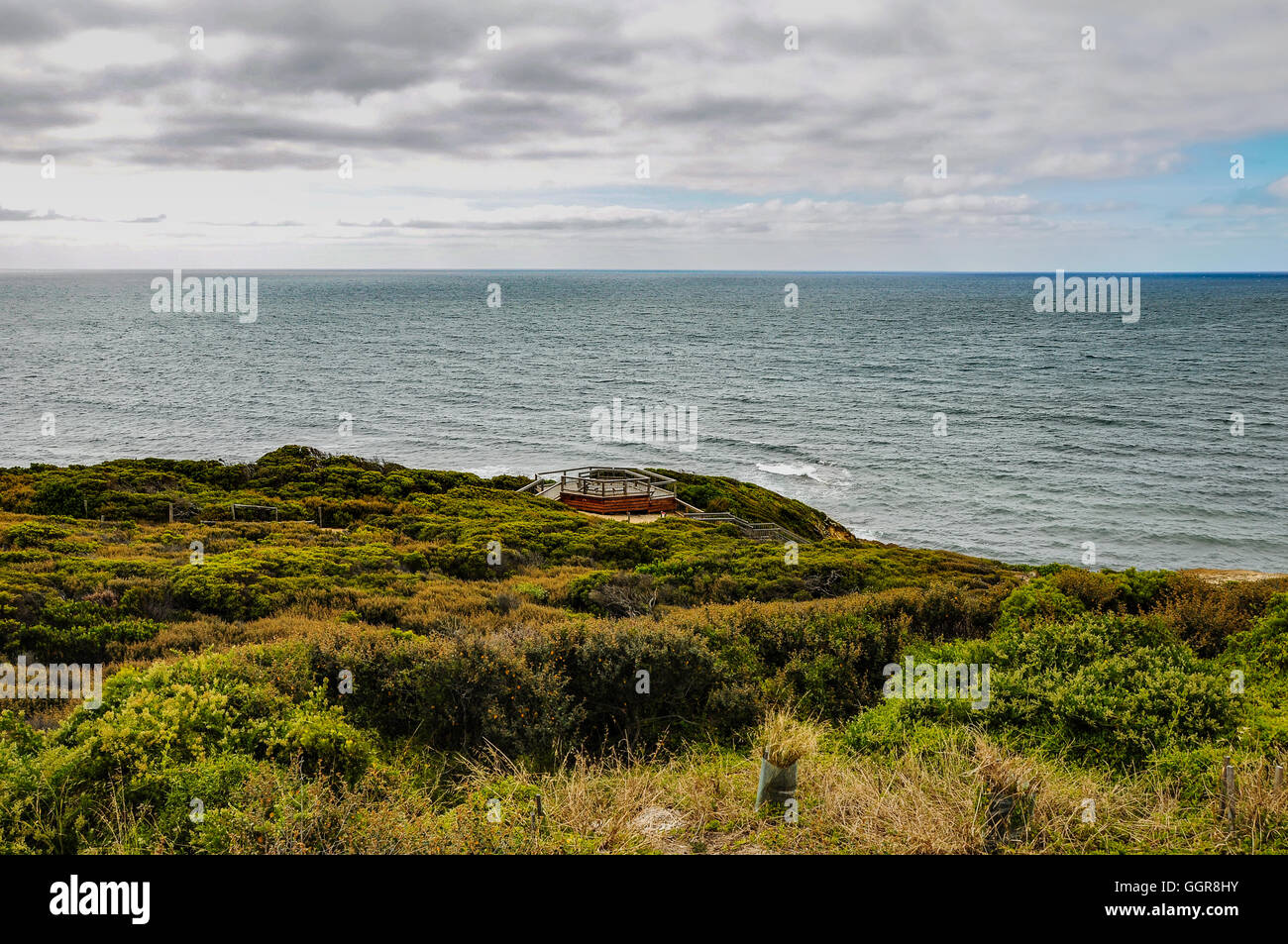 The observation deck on the shore of the Pacific ocean Stock Photo - Alamy