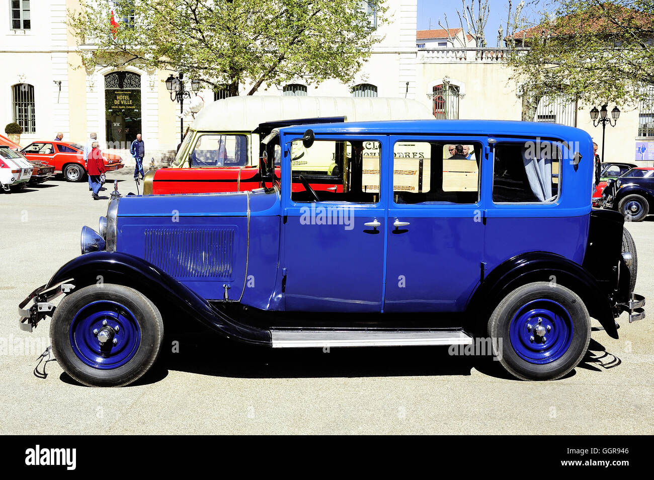old Citroen car from the 1920s photographed vintage car rally Town Hall ...