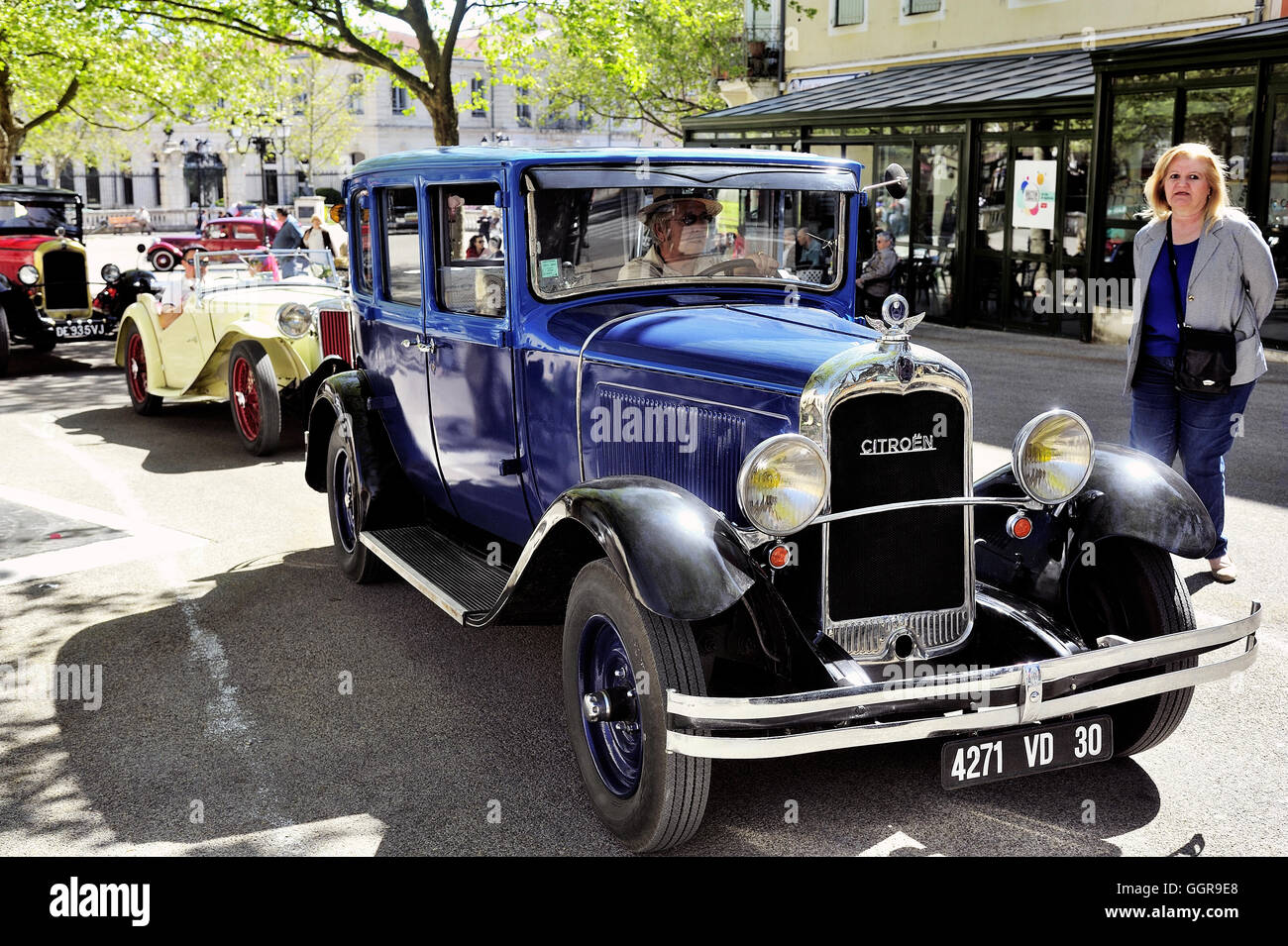 old Citroen car from the 1920s photographed vintage car rally Town Hall ...