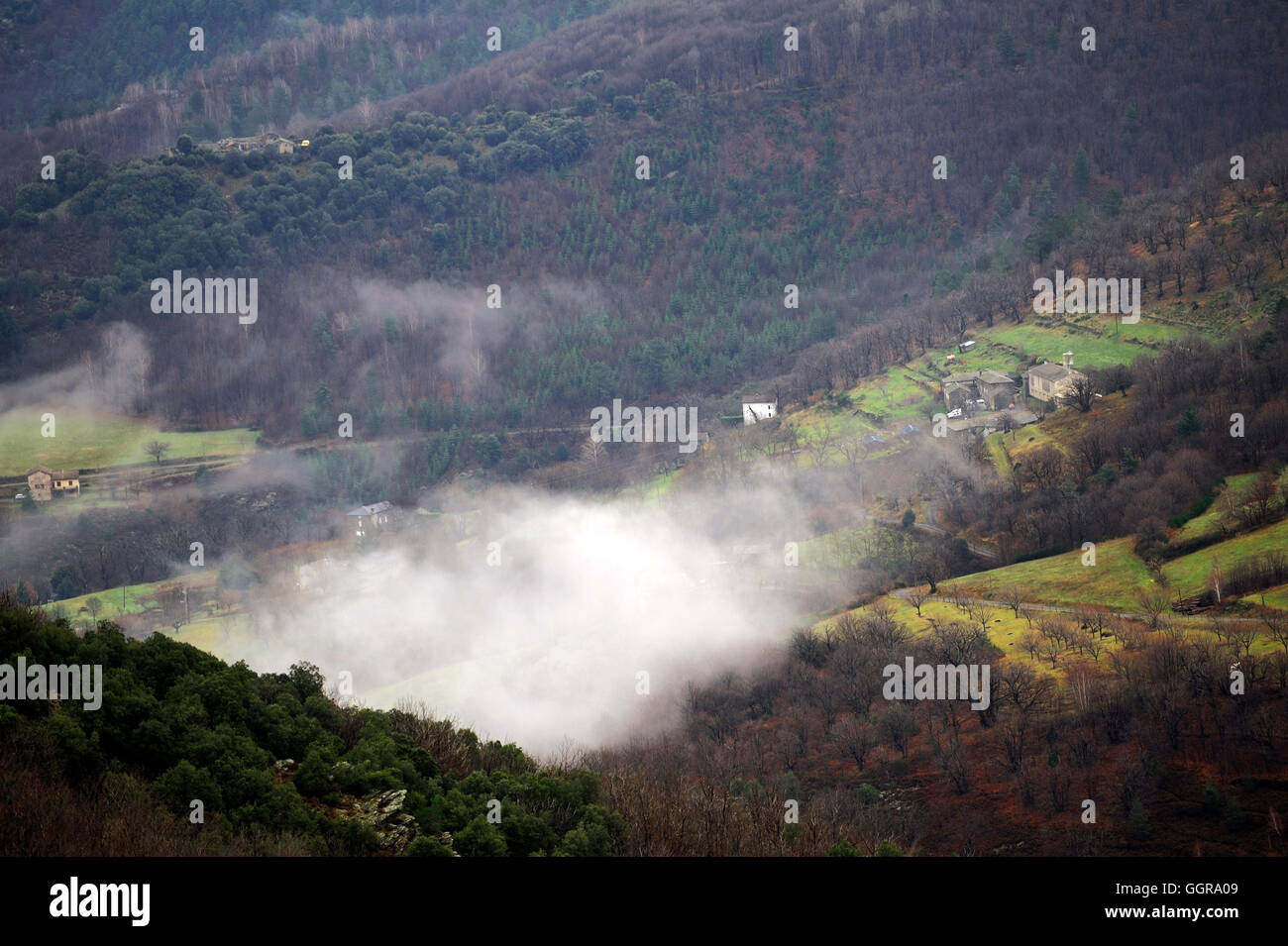 Cevennes mountain range in the south east of France in the department ...