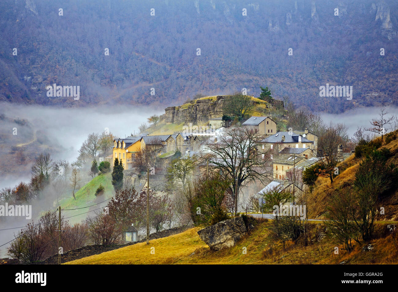 Cevennes mountain range in the south east of France in the department ...