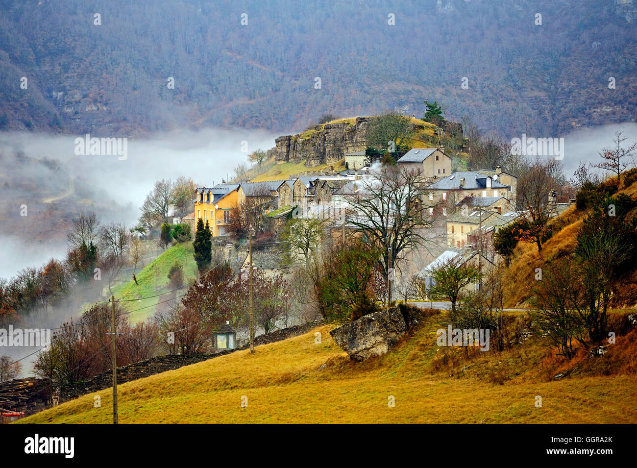 Cevennes mountain range in the south east of France in the department ...