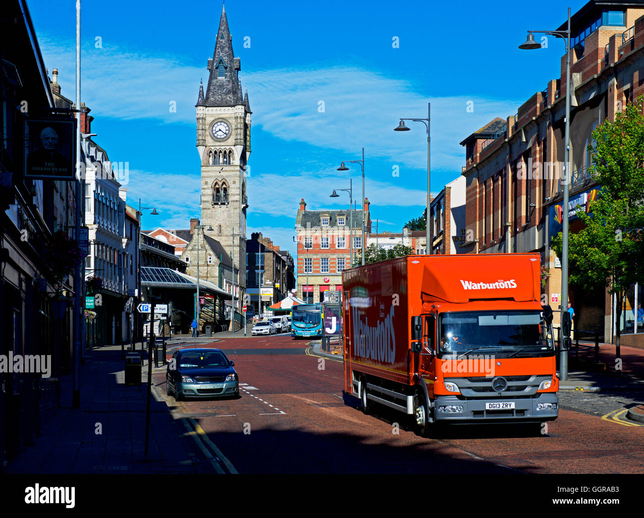 Buses in Darlington, County Durham, England UK Stock Photo - Alamy