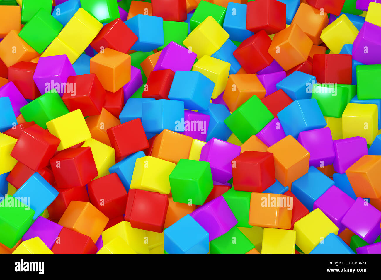 Colorful cubes background, 3D rendering Stock Photo - Alamy
