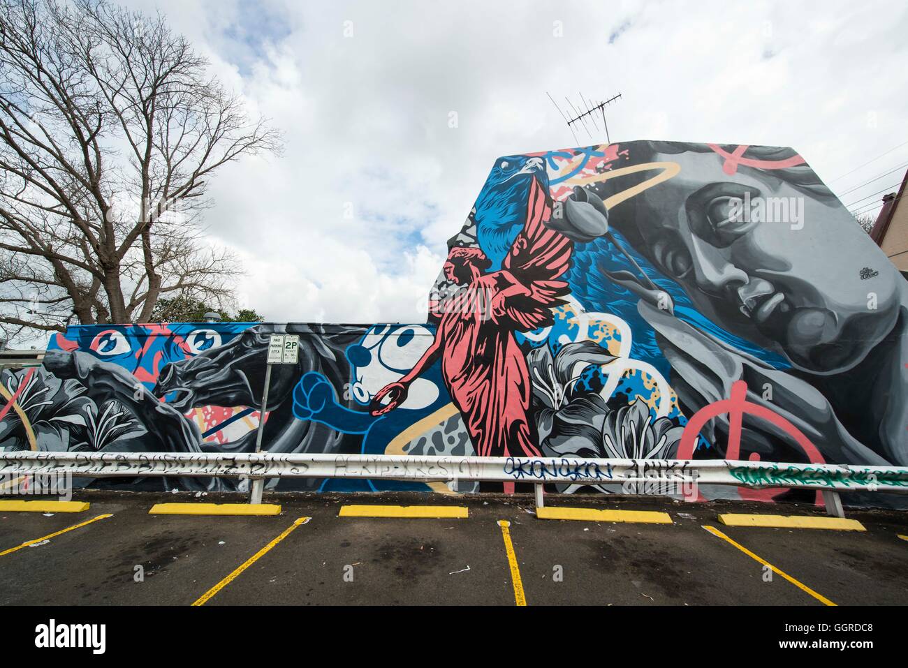 View of the terrace house where street artist 'Ox King' aka Steven ...