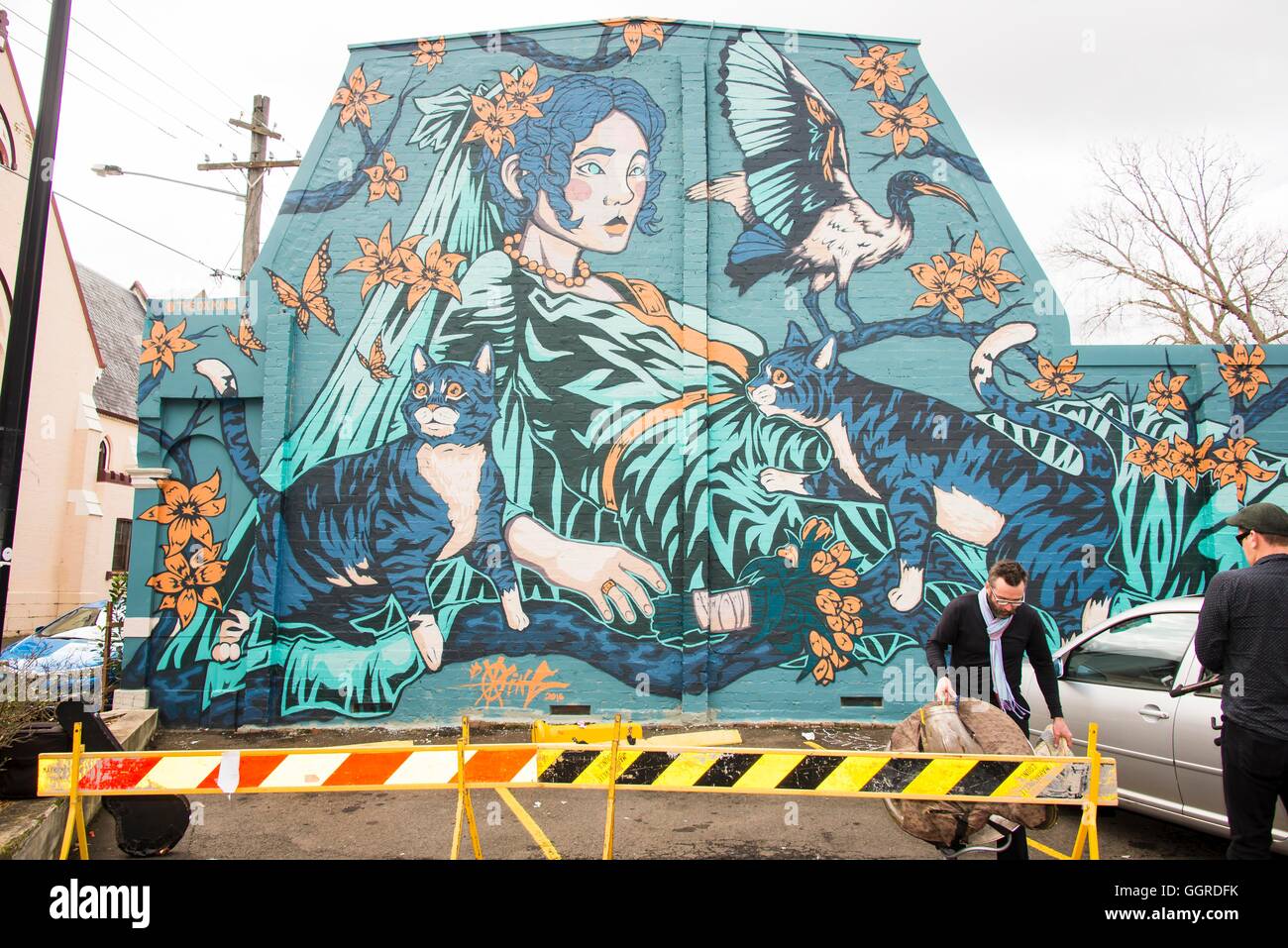 View of the terrace house where street artist 'Ox King' aka Steven ...