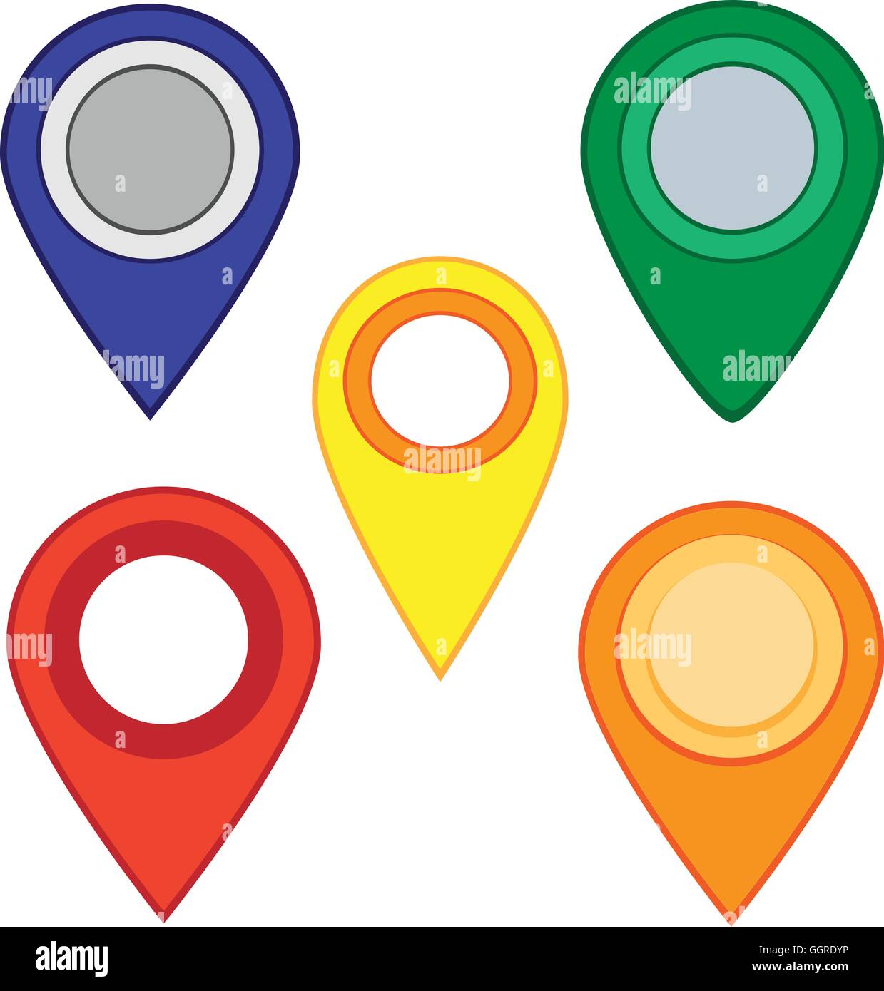 Map pins map markers set Stock Vector Image & Art - Alamy