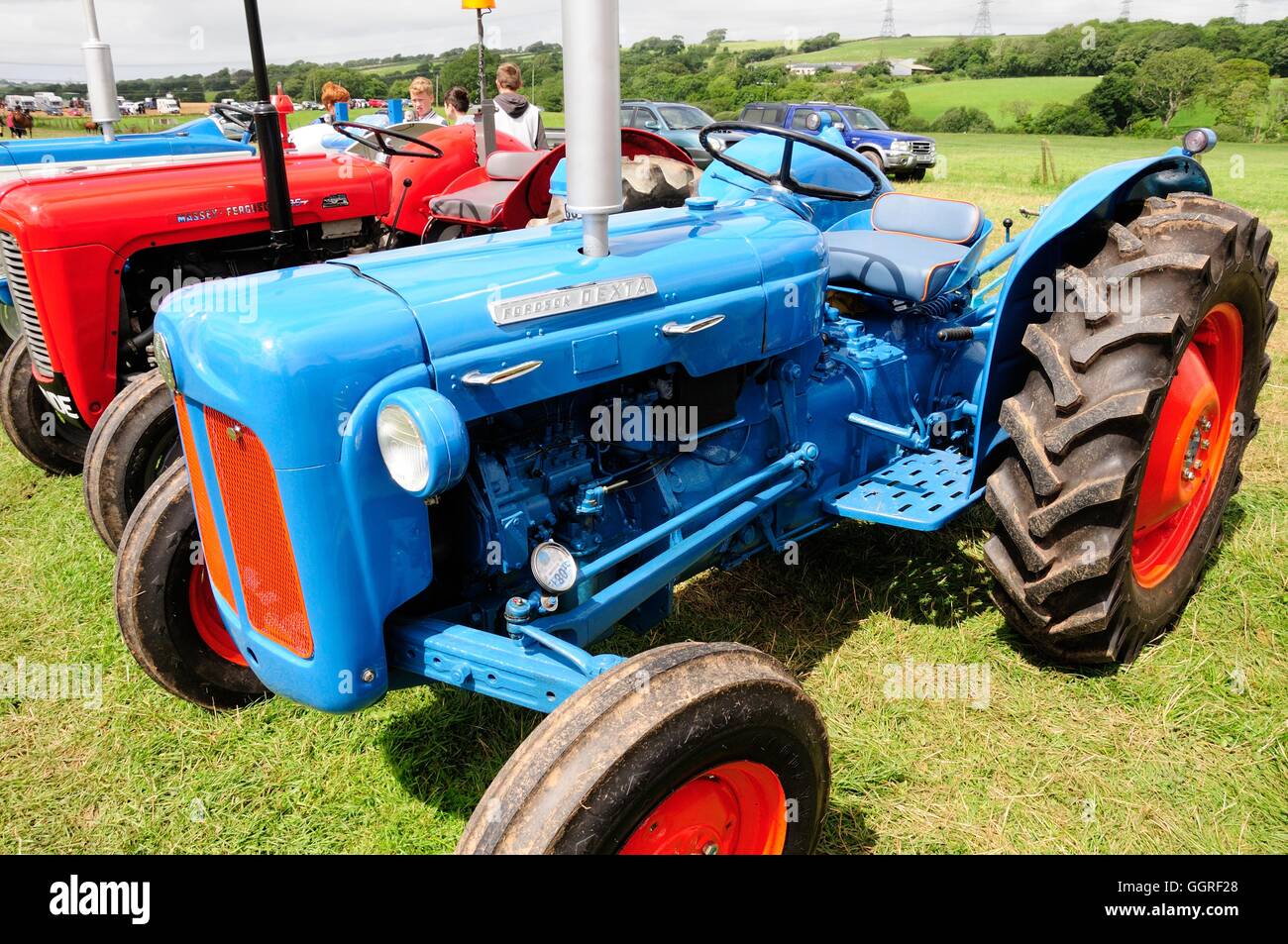 A restored vintage Fordson Dexter tractor at a county Fair Stock Photo ...