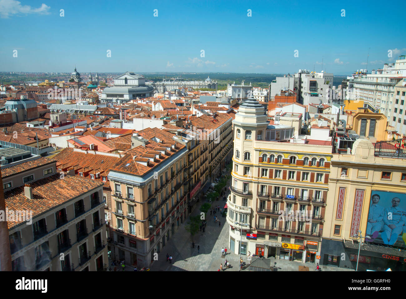 Overview. Callao Square, Madrid, Spain Stock Photo - Alamy