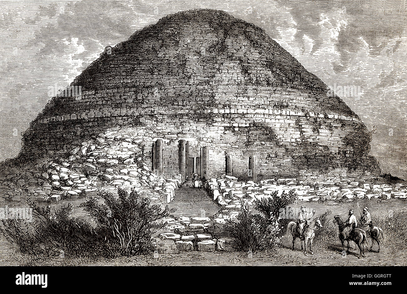 Madghacen or Medracen, a royal mausoleum-temple of the Berber Numidian ...