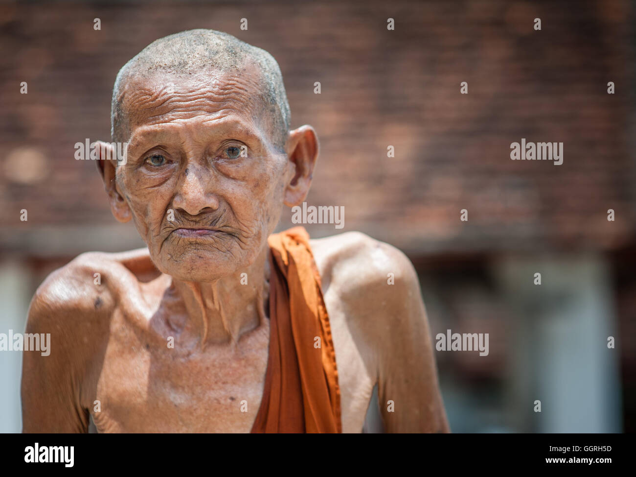 Skinny Buddhist Monk Stock Photo - Alamy