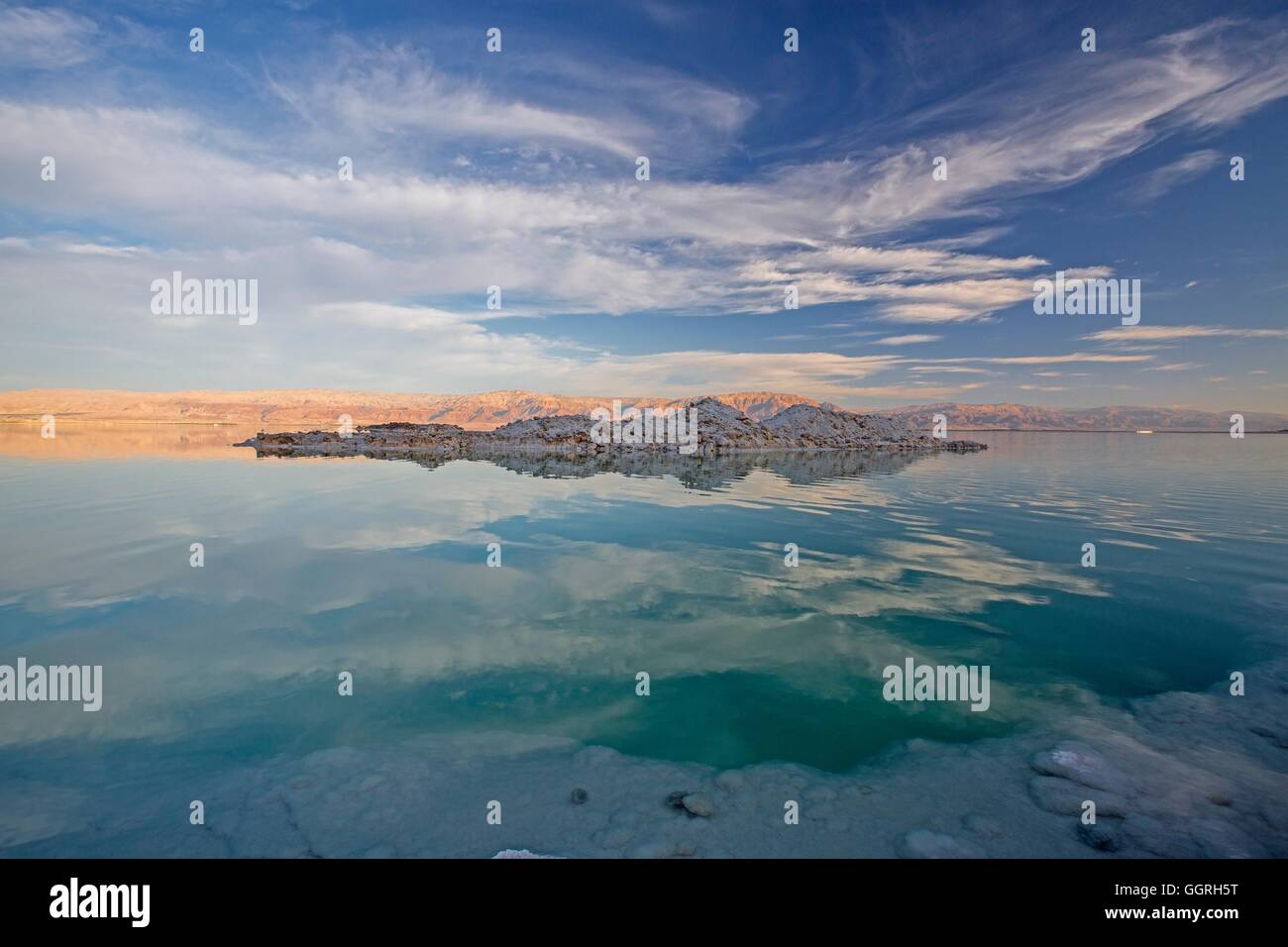 Dead sea, Israel at dusk Stock Photo - Alamy