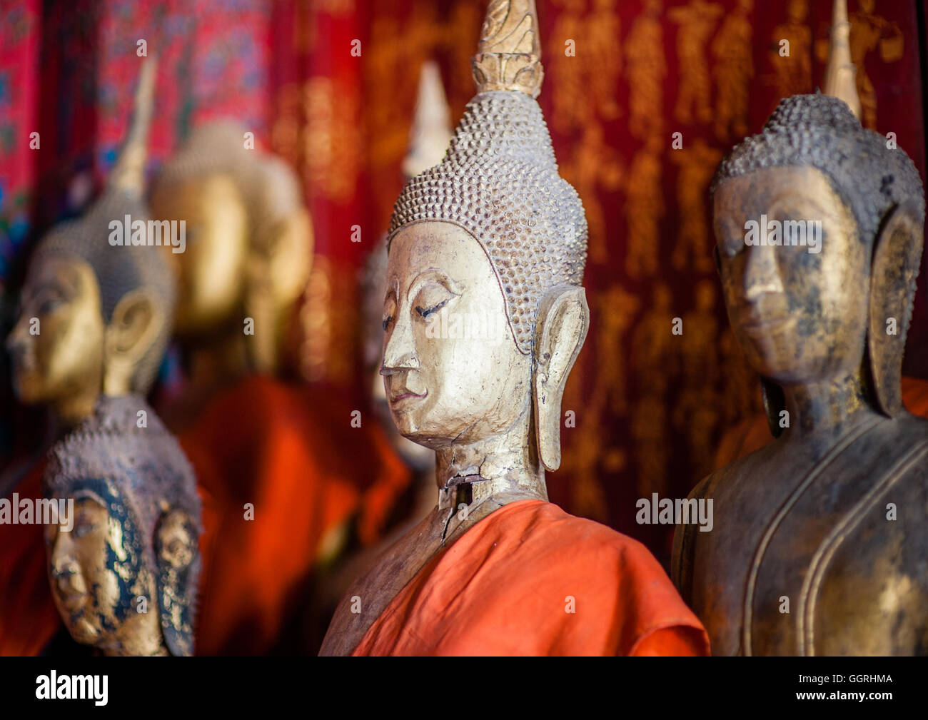 Buddha Wooden Statue Stock Photo - Alamy