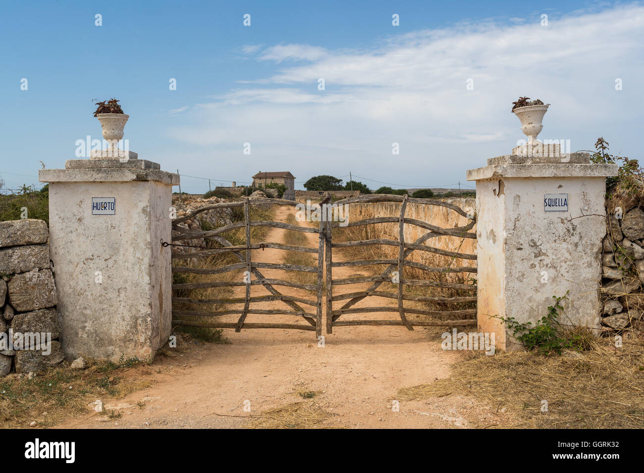 Typical minorcan wooden gate hi-res stock photography and images - Alamy