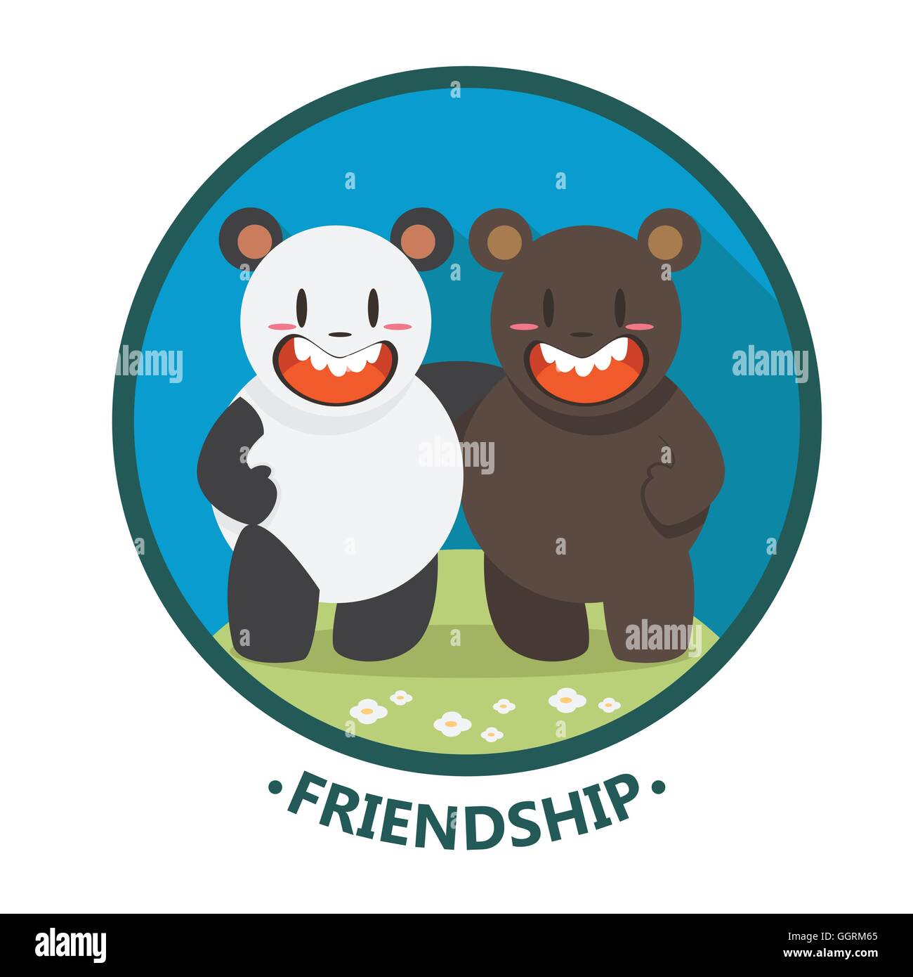 Panda and bear friendship Stock Vector Image & Art - Alamy