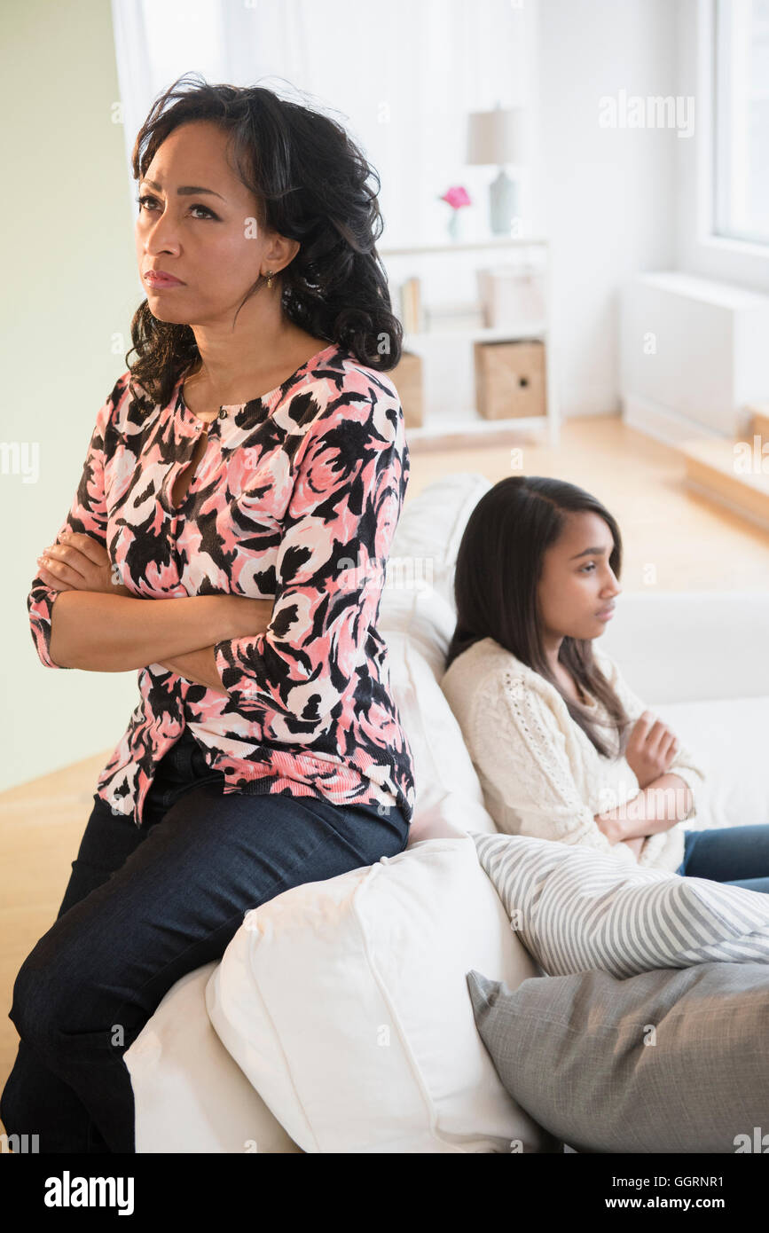 Teenage sitting on sofa angry parent hi-res stock photography and ...