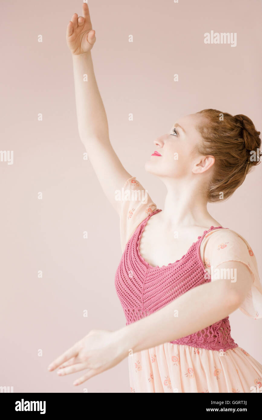 Caucasian ballerina dancing Stock Photo - Alamy