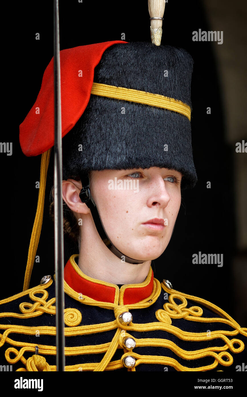 Female Soldier, King's Troop, Royal Horse Artillery Stock Photo - Alamy