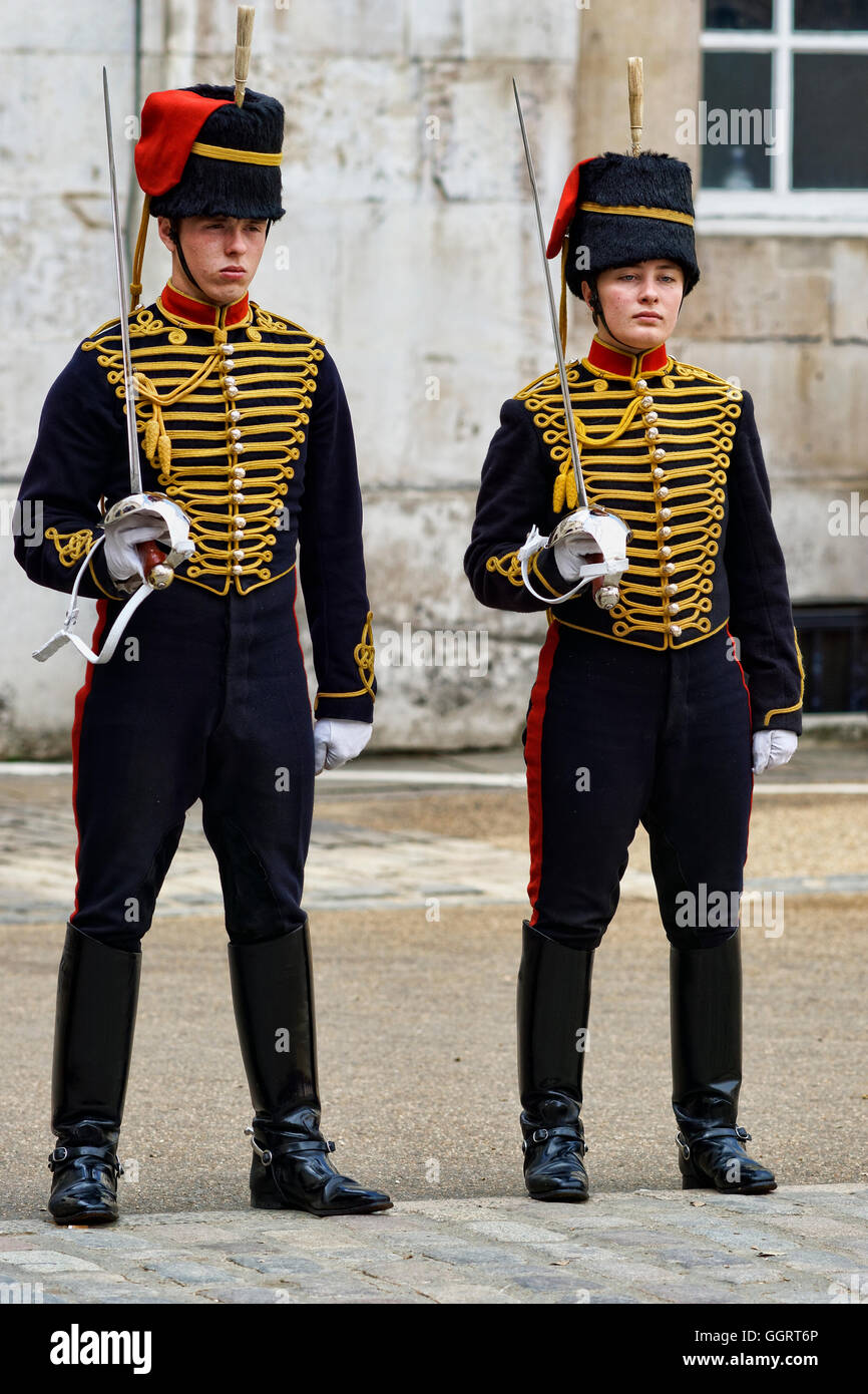 Male and Female Soldier, King's Troop, Royal Horse Artillery Stock ...