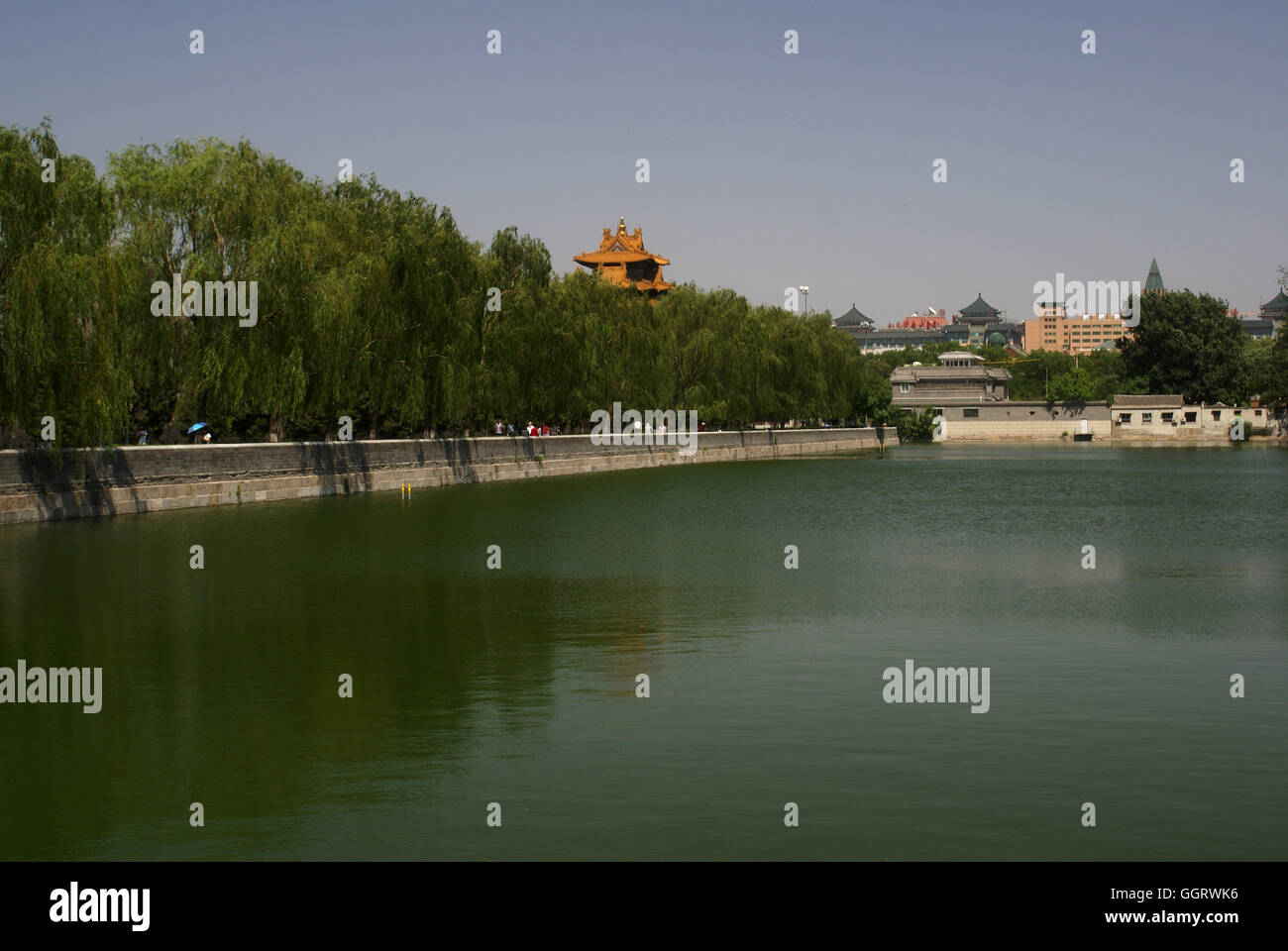 The moat surrounding the Forbidden City in Beijing - China Stock Photo ...