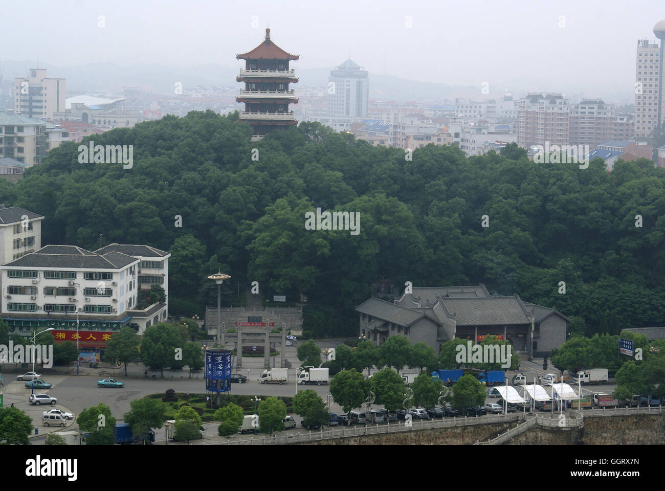 The skyline of Liuyang in Hunan. Liuyang is famous for manufacturing ...
