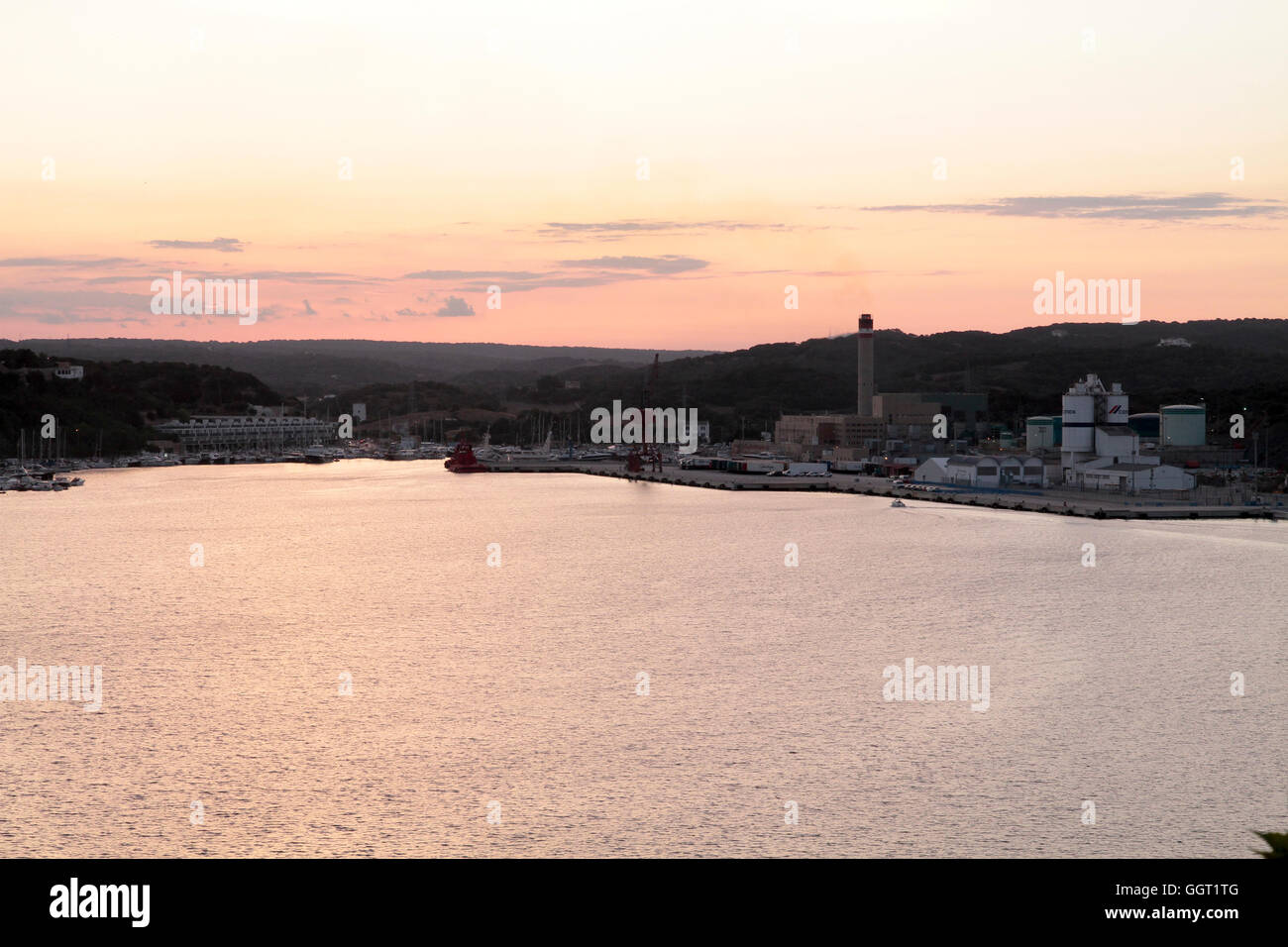 Mahon, Menorca, Sunset port Balearic islands Spain Stock Photo - Alamy