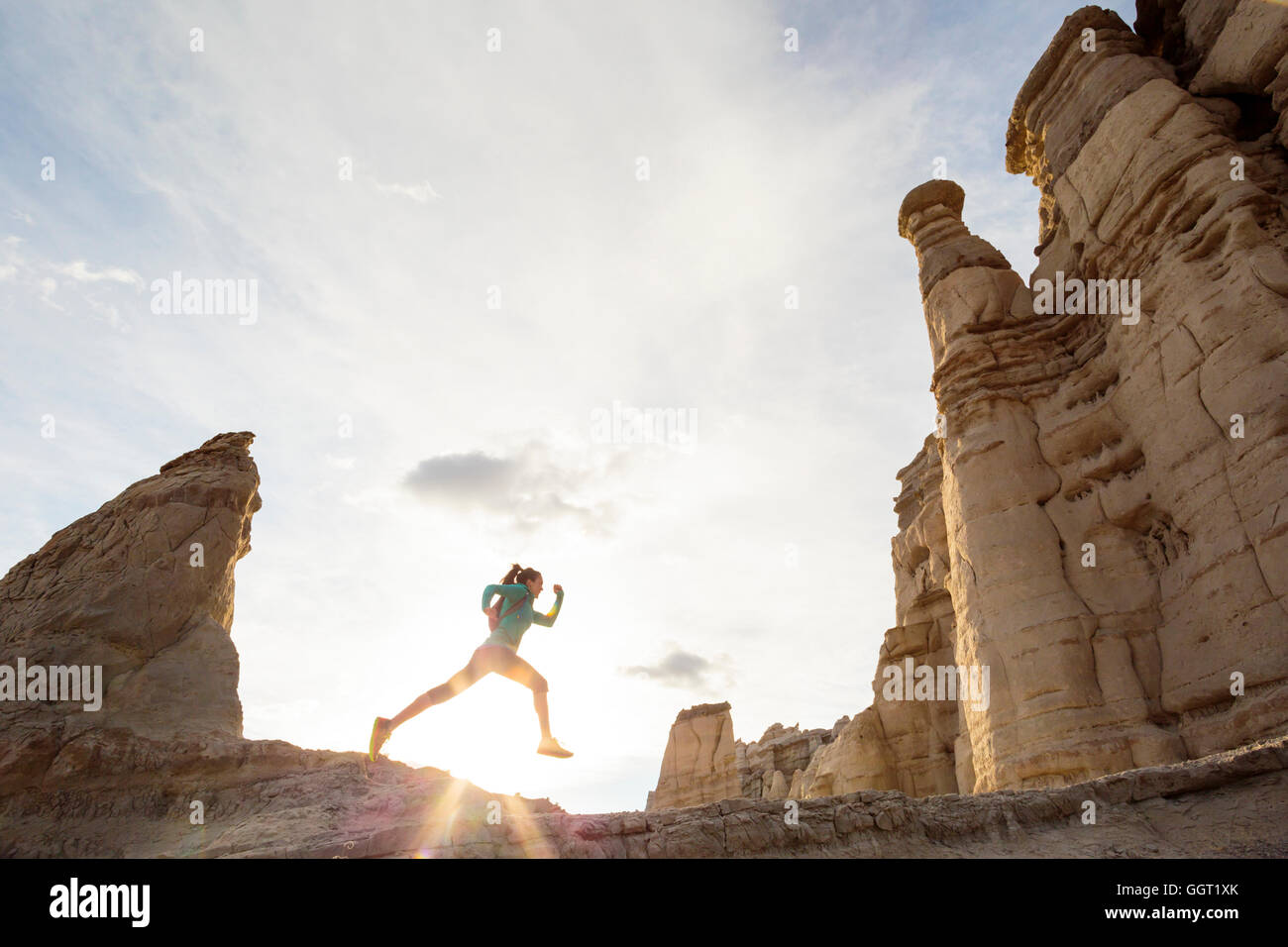 Side view woman backpack hi-res stock photography and images - Alamy