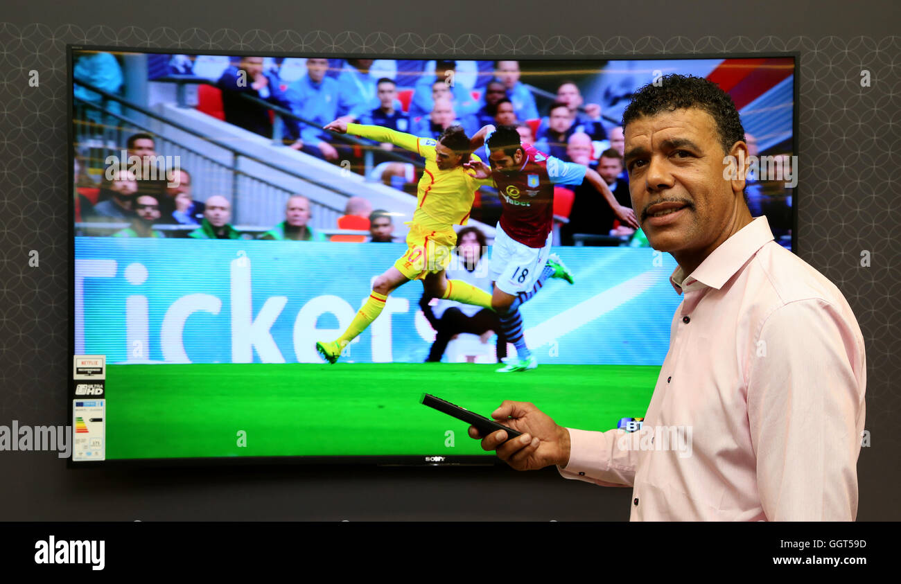 EDITORIAL USE ONLY TV pundit Chris Kamara opens the 4K TV department at ...