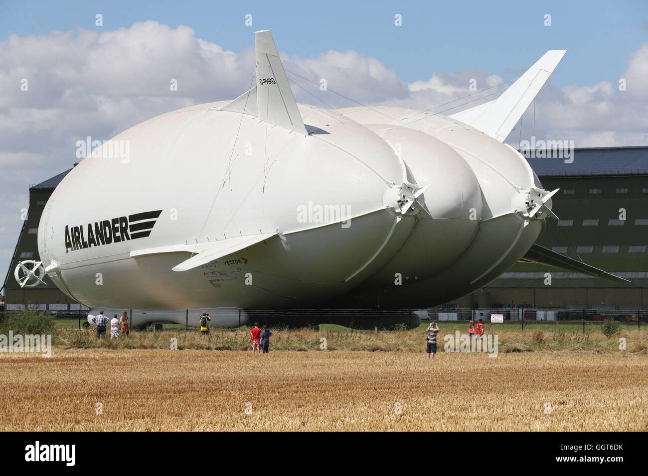 The Airlander 10, part plane, part airship, is out its hangar for the ...