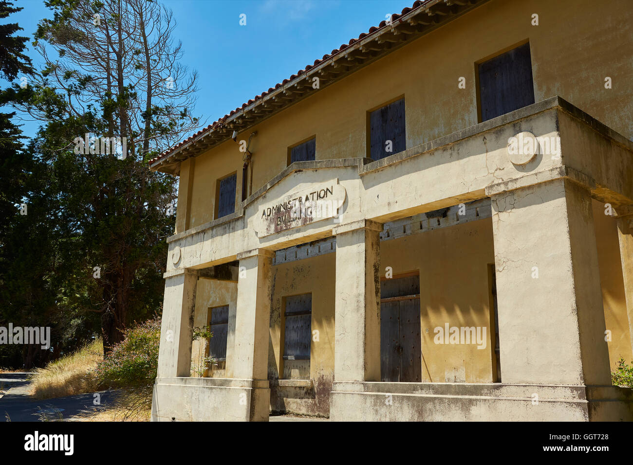 Historic Abandoned Military Buildings On Angel Island, San Francisco ...