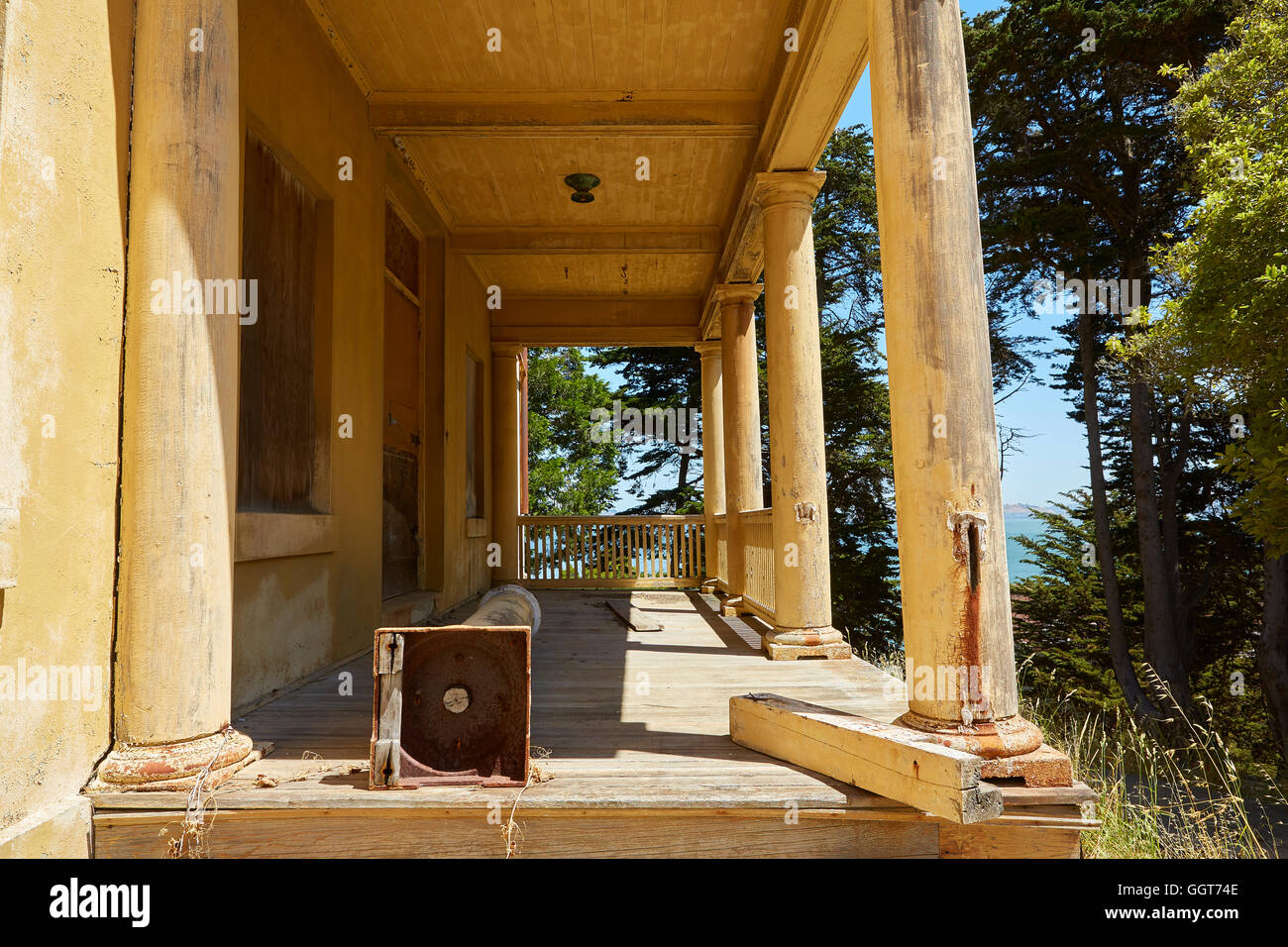 Historic Abandoned Military Buildings On Angel Island, San Francisco ...