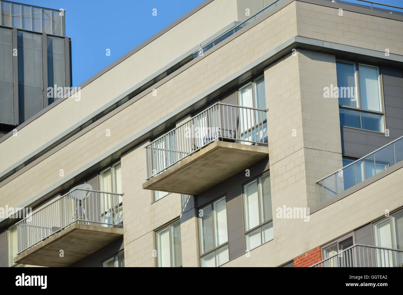 Condo buildings in Montreal downtown Stock Photo - Alamy