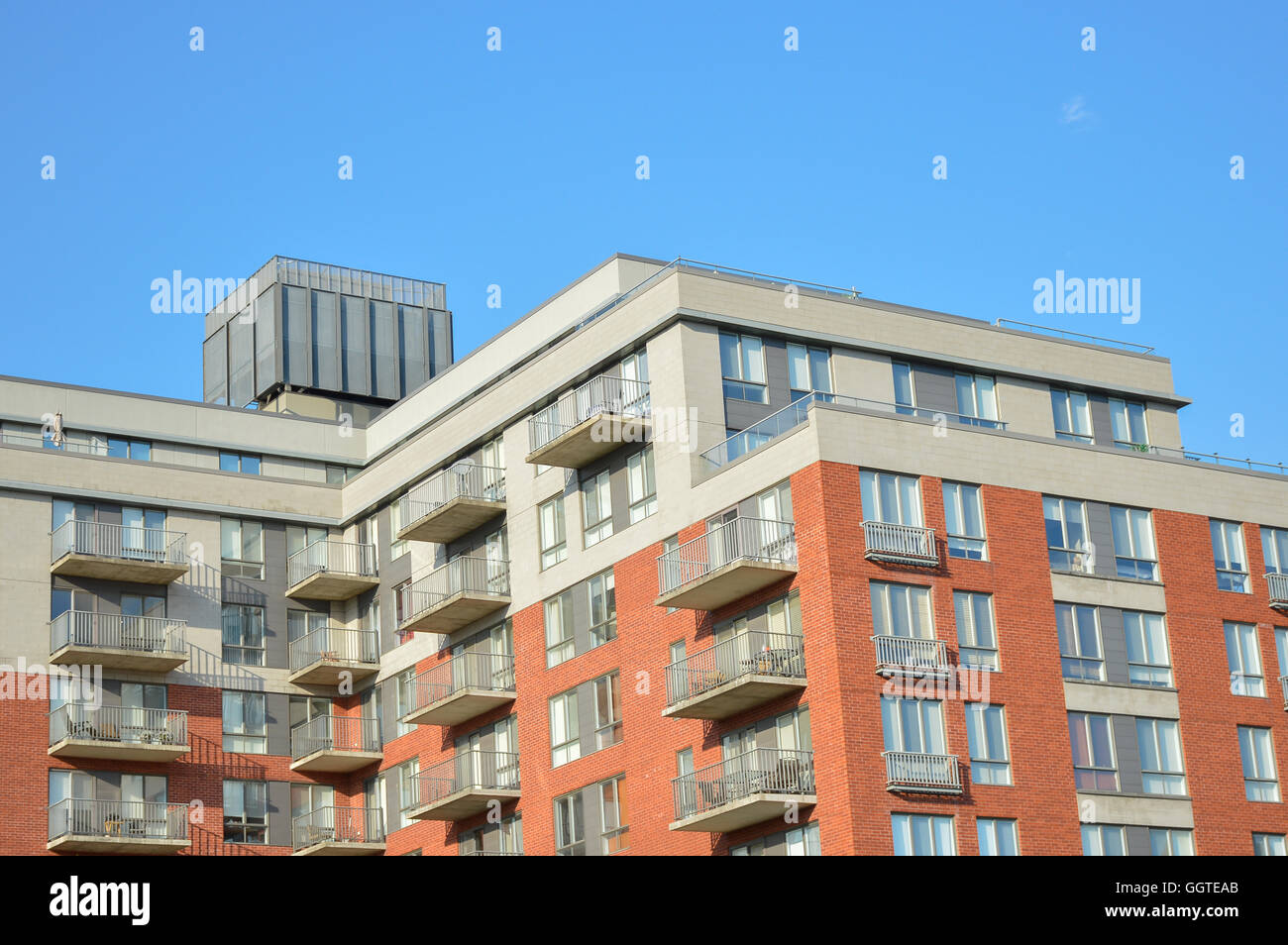 Condo buildings in Montreal downtown Stock Photo - Alamy