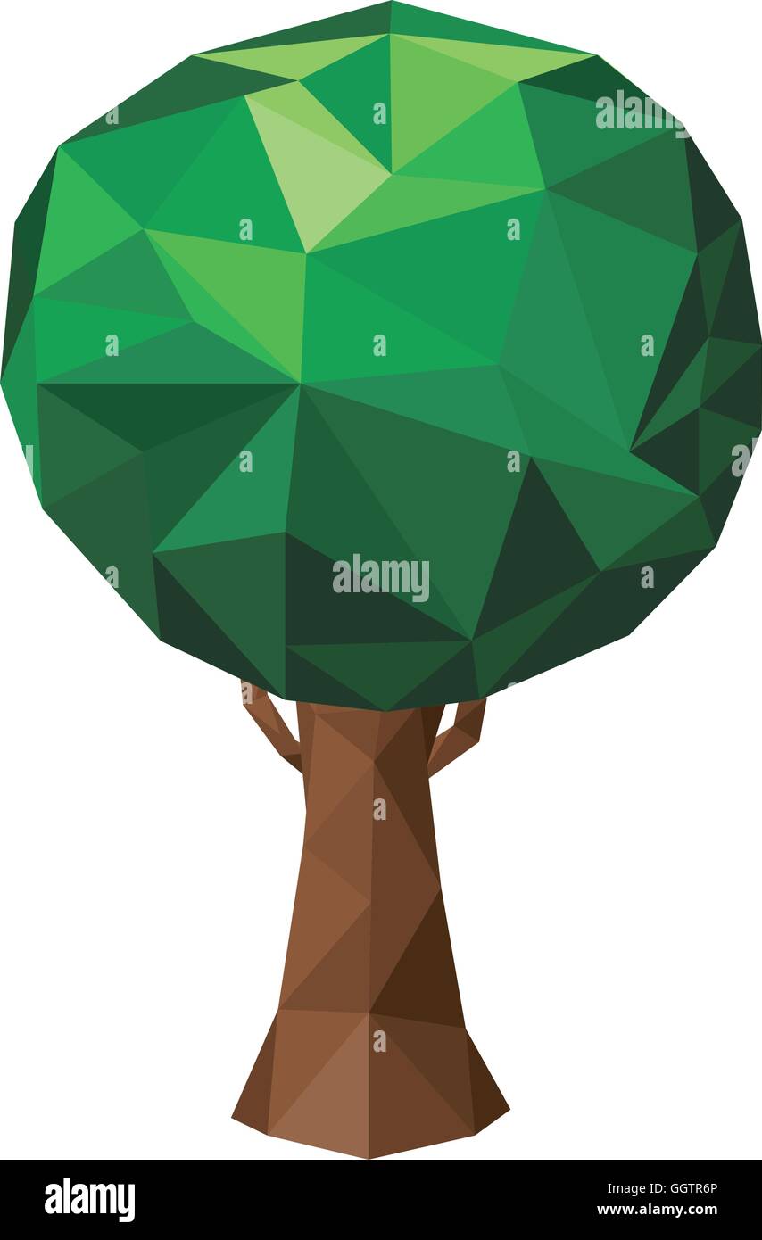 tree low poly isolated icon design Stock Vector Image & Art - Alamy