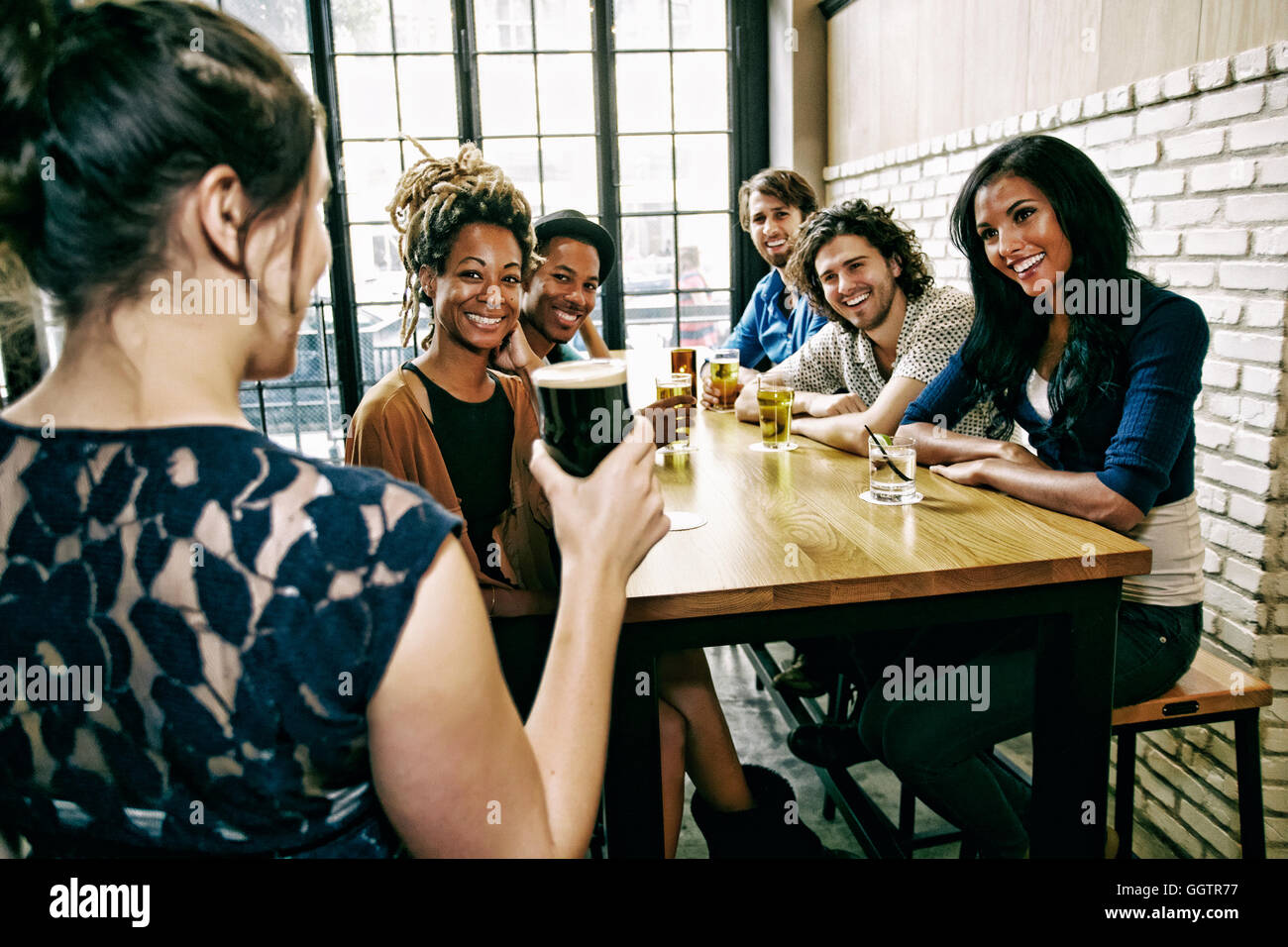Waitress Serving Table