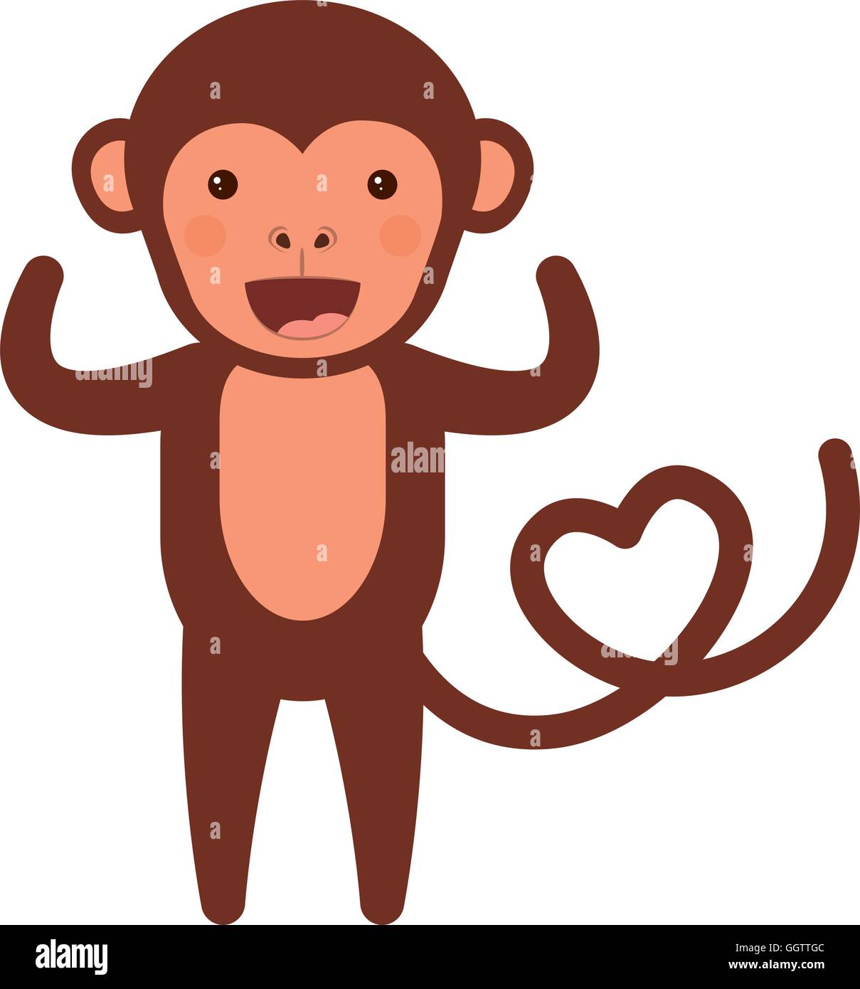 funny monkey character isolated icon design Stock Vector Image & Art ...