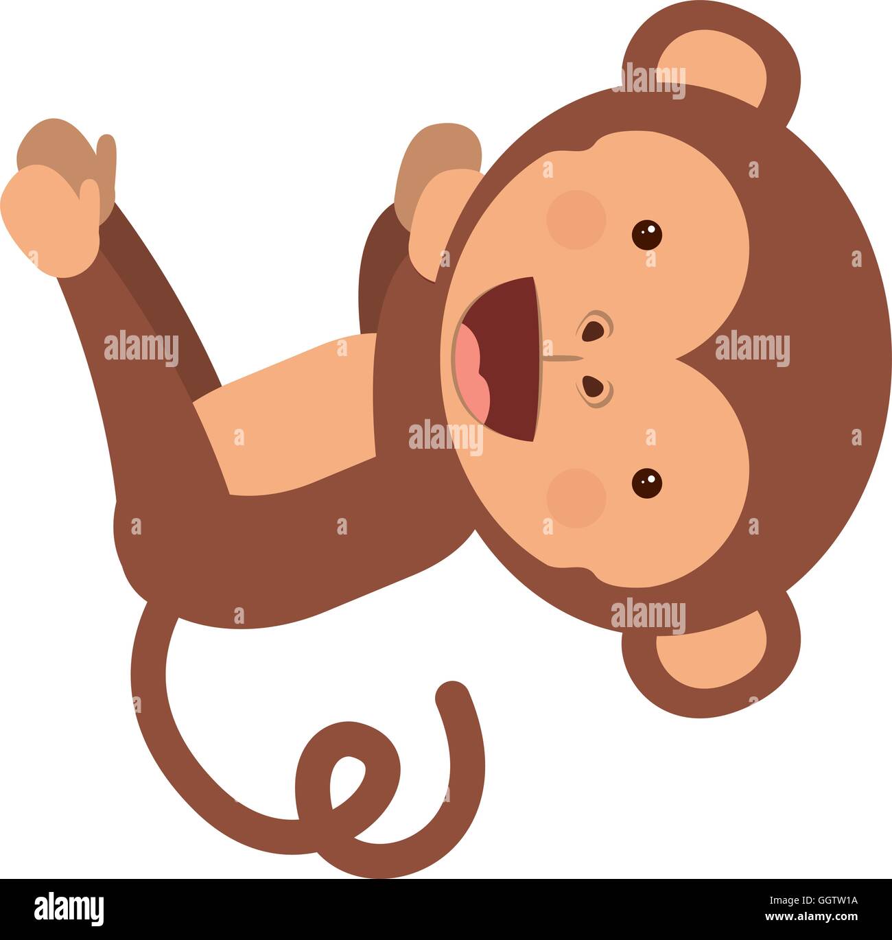 funny monkey character isolated icon design Stock Vector Image & Art ...