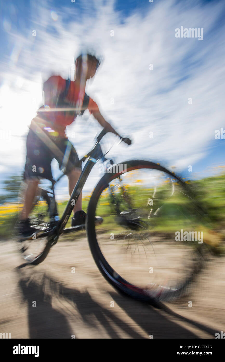 Mountain bike man view hi-res stock photography and images - Alamy