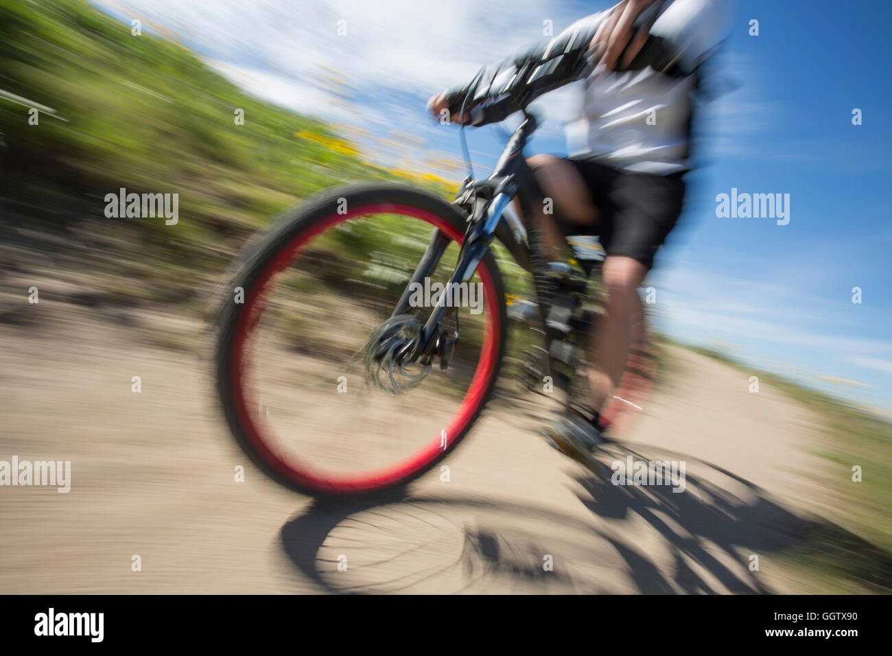 Mountain bike man view hi-res stock photography and images - Alamy