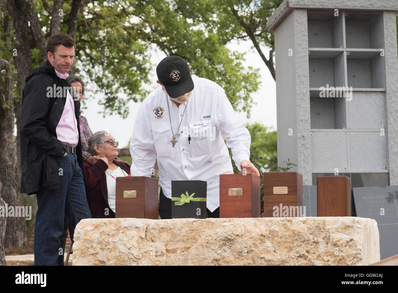 Boxes with ashes of homeless people who died on the streets of Austin ...