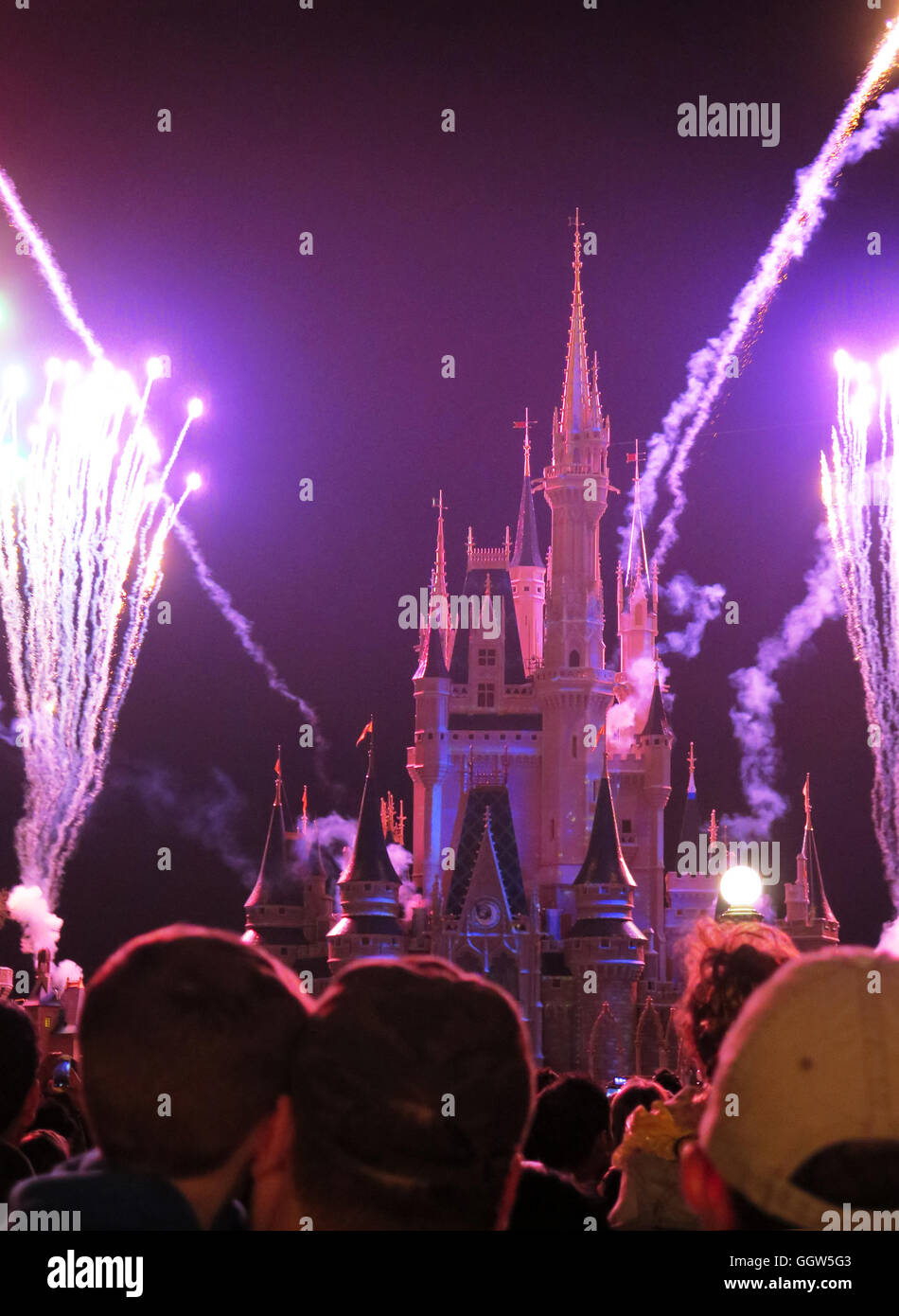 Wishes fireworks show disney magic hi-res stock photography and images ...