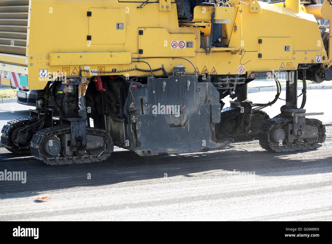 heavy machine detail road construction Stock Photo - Alamy