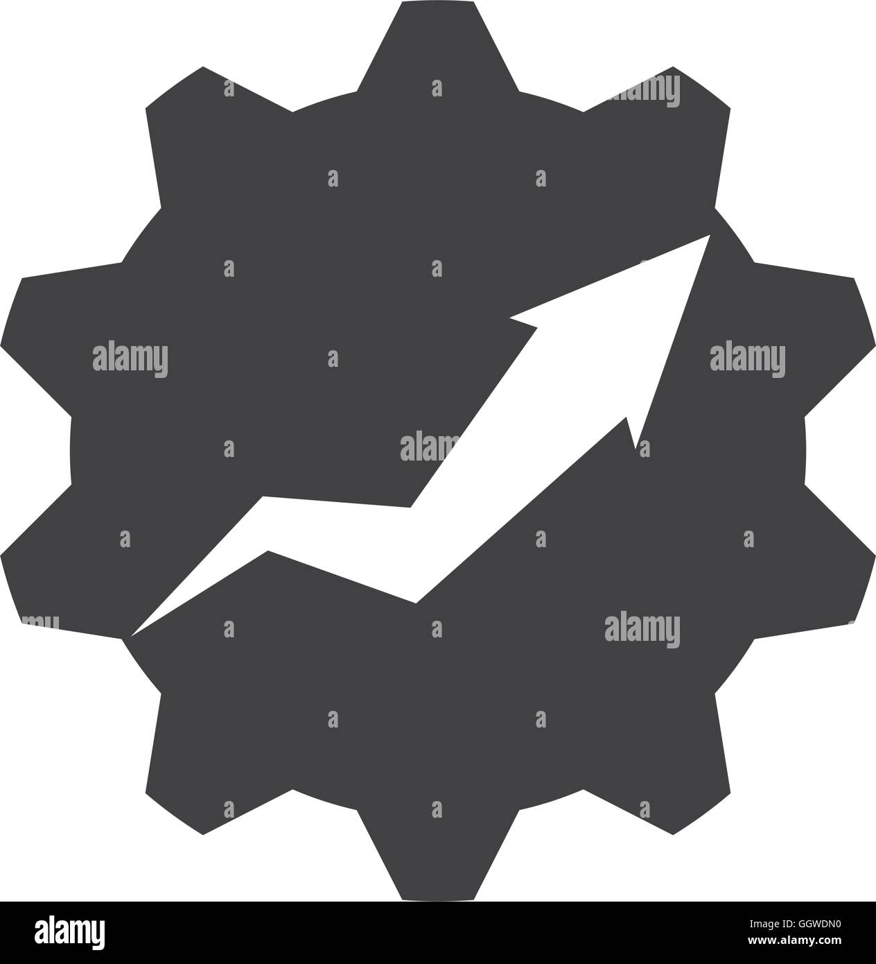 arrow gear infographic data icon. Vector graphic Stock Vector Image ...