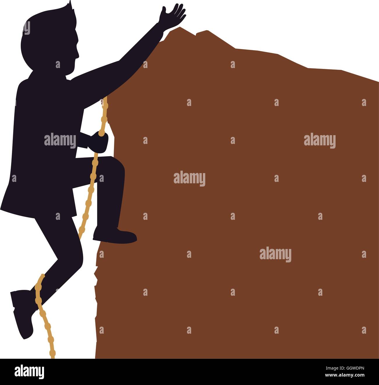 Man climbing avatar person silhouette icon. Vector graphic Stock Vector ...