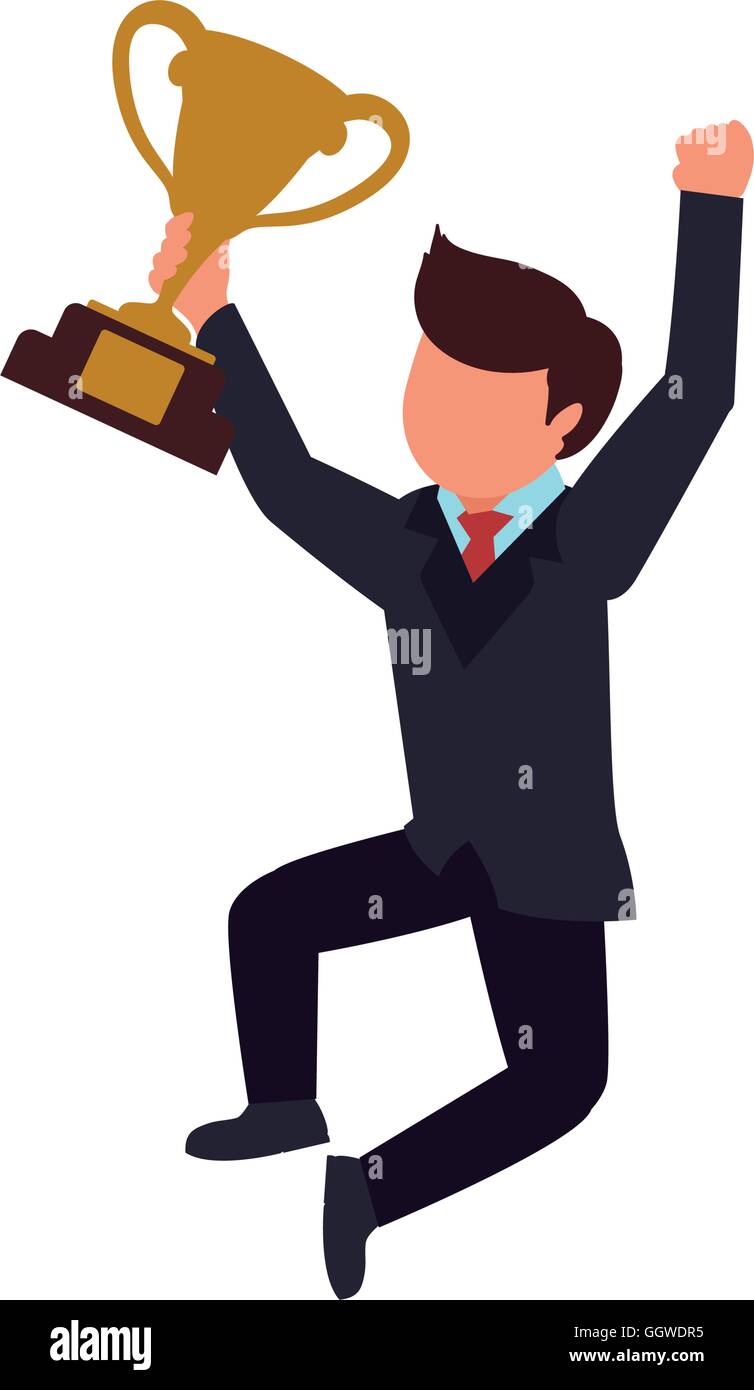 trophy winner man male human competition icon. Vector graphic Stock ...