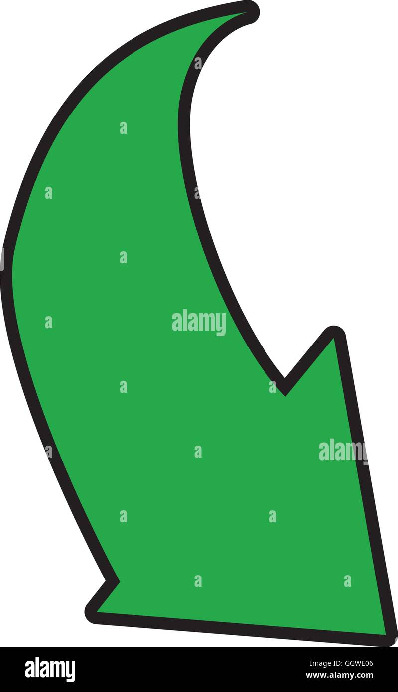 green arrow down direction icon. Vector graphic Stock Vector Image ...